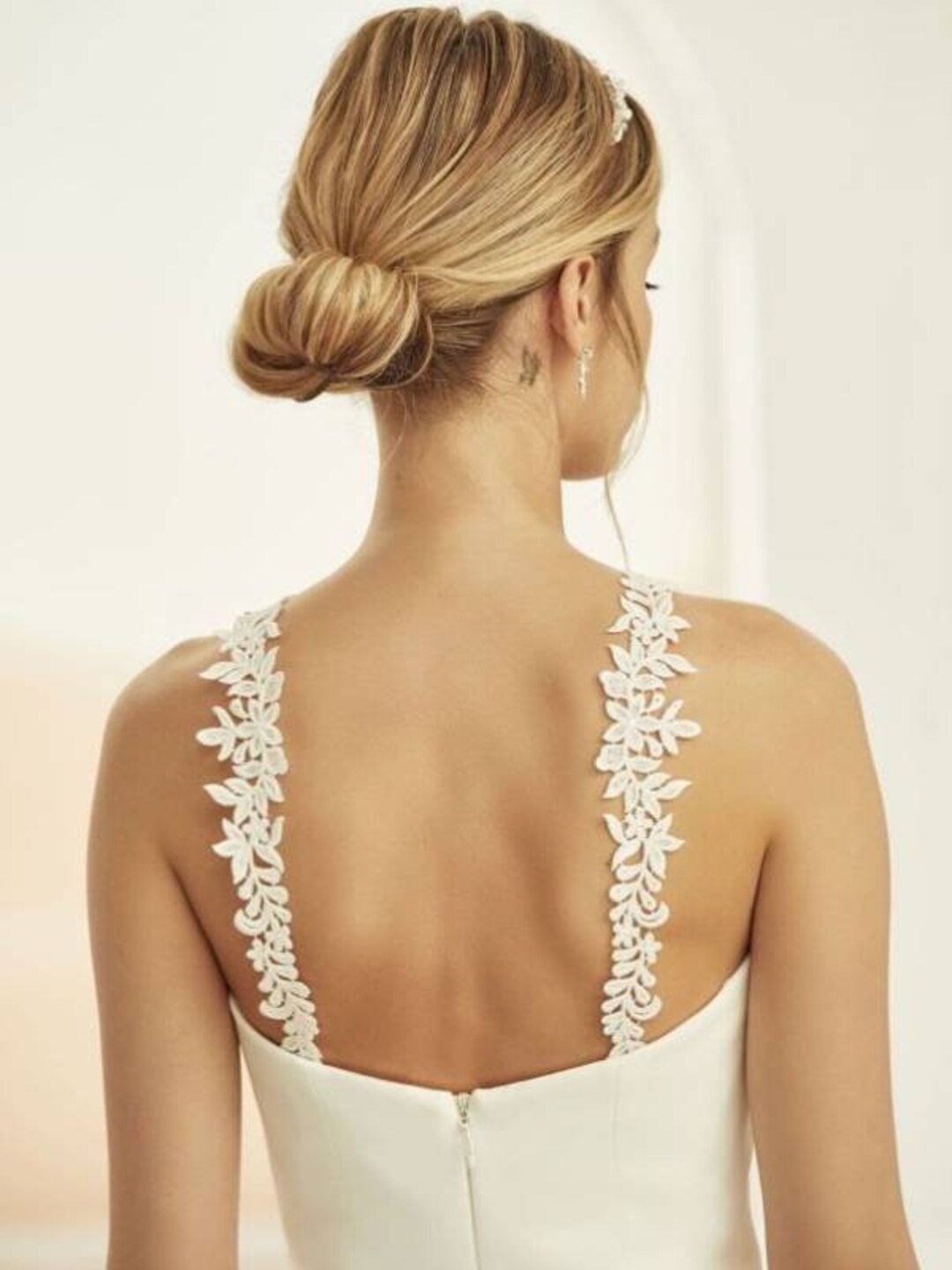 Pretty Lace Shoulder Straps, Wedding Dress Straps in Light Ivory - Etsy