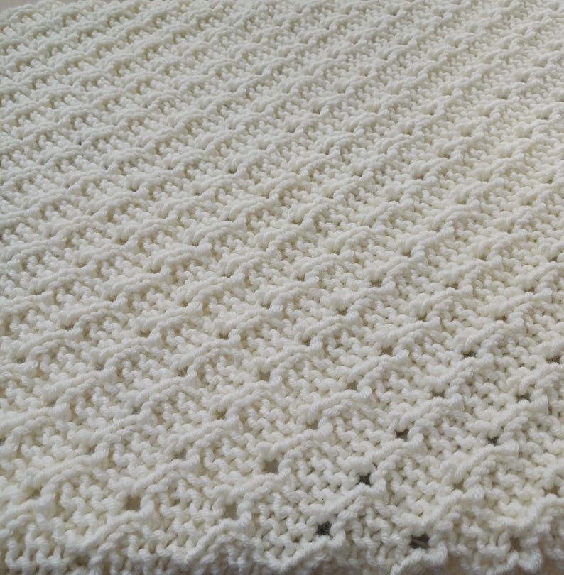 Baby Blanket Pattern, Knitting Pattern, Digital Pattern, Easy Beginner ...