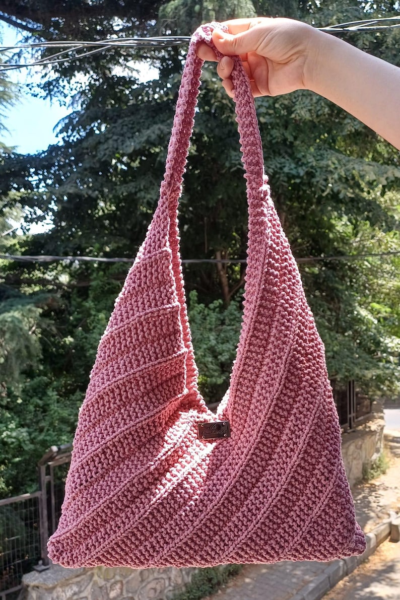 Knit Bag Pattern: Easy Beginner Quick Knitting Project (english PDF ...
