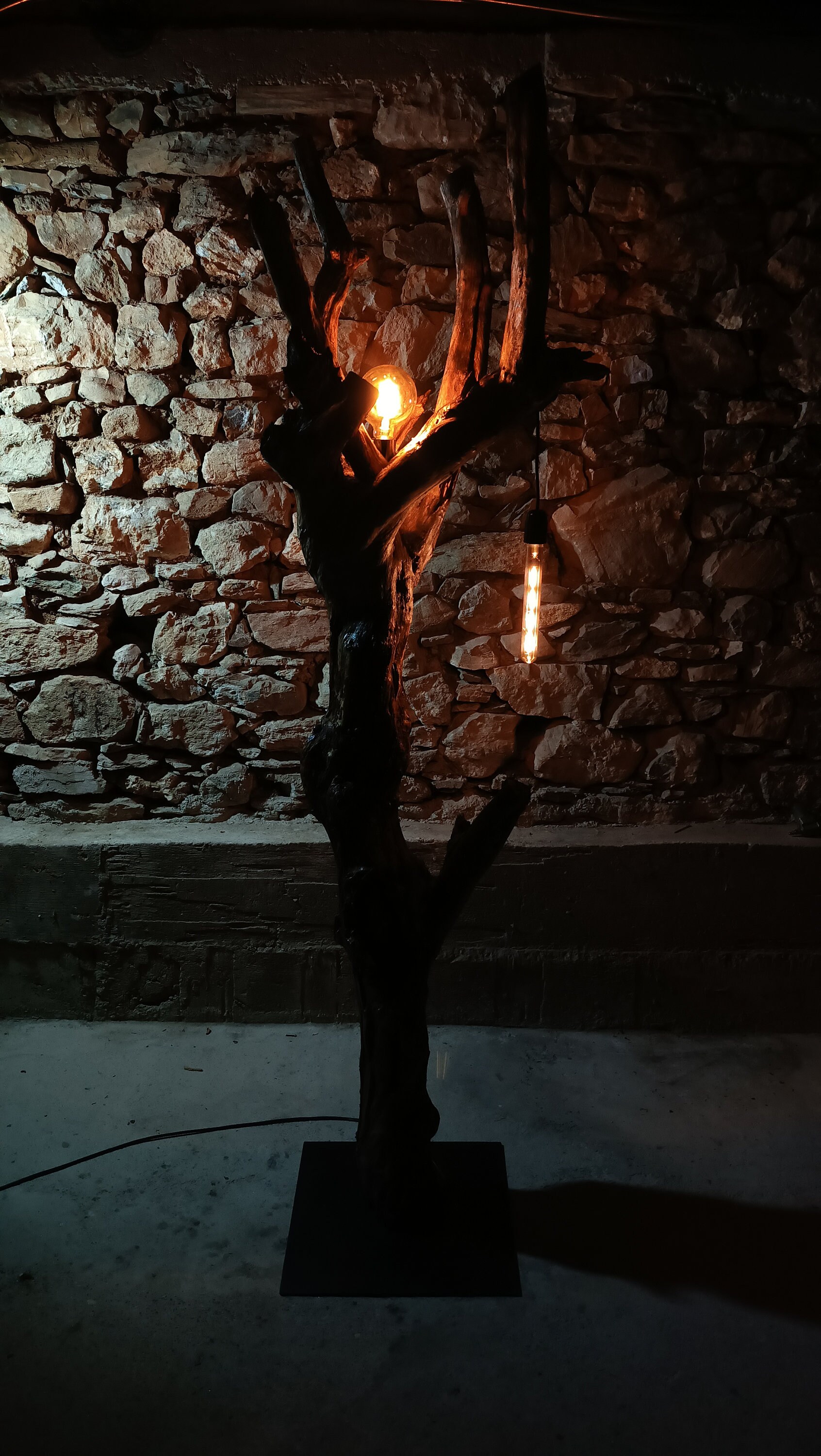 Floor Lamp Wooden Driftwood Wood Light Physical Sculpture Handmade ...