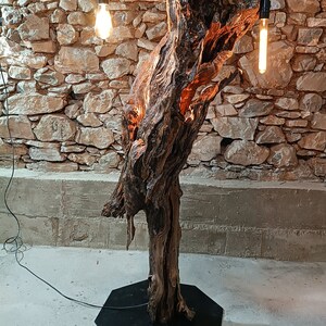 Floor Lamp Wooden Driftwood Wood Light Physical Sculpture Handmade ...