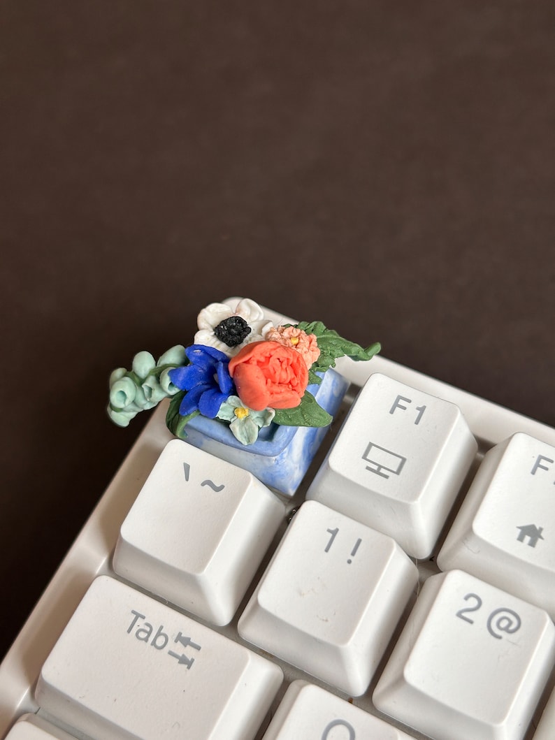 Clay Bouquet Floral Keycap - Etsy