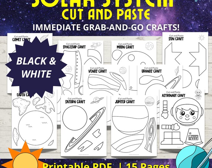 Solar System Craft Printable, Planets Craft for Kids - Etsy Canada