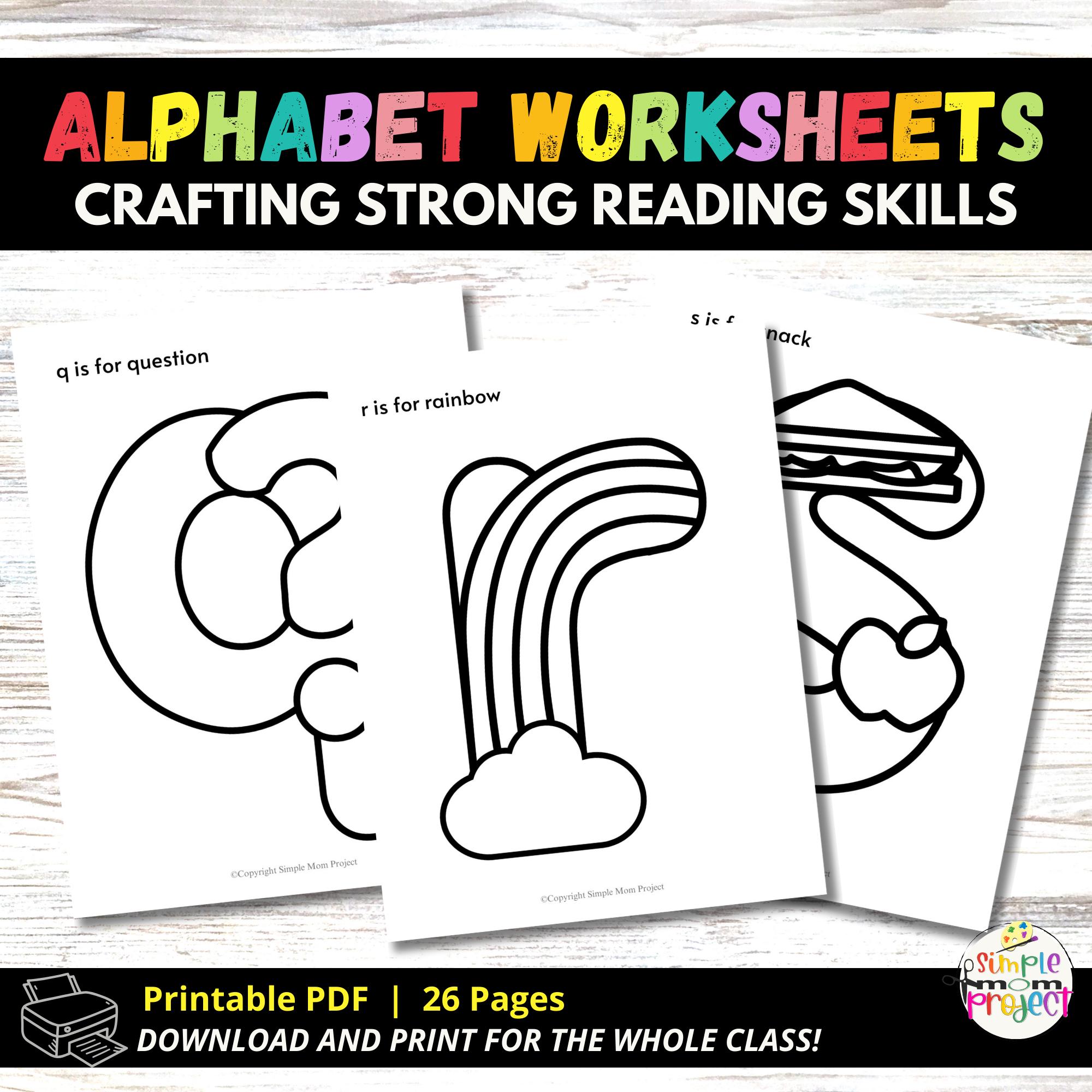 26 Small Lowercase Alphabet Coloring Book | Preschool Worksheets | for ...