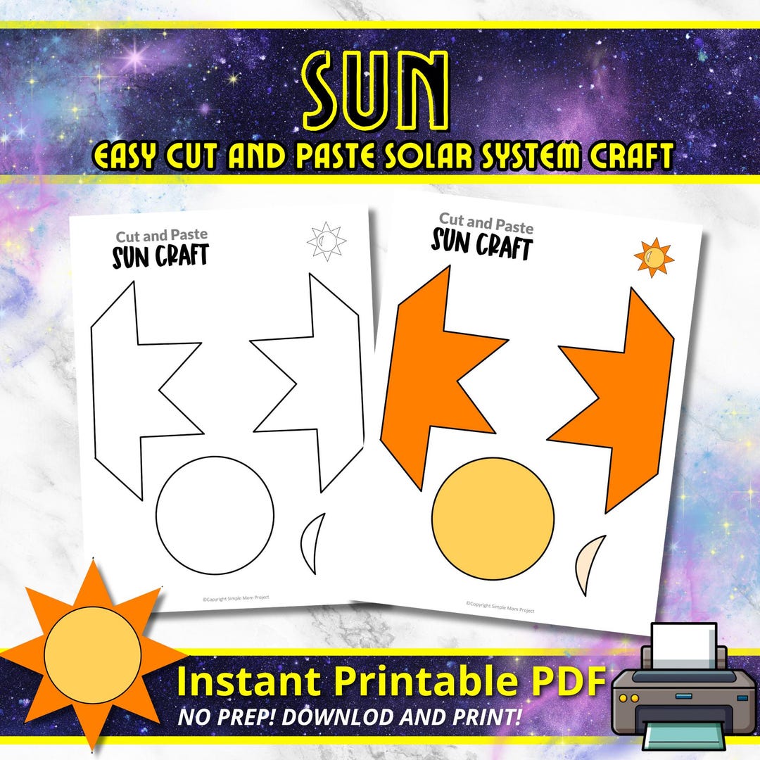 Sun Craft Printable: Solar System Activity, Montessori Education ...