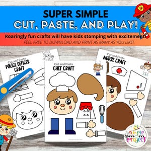 Community Helper Crafts: Cut and Paste Activity (PDF) - Etsy