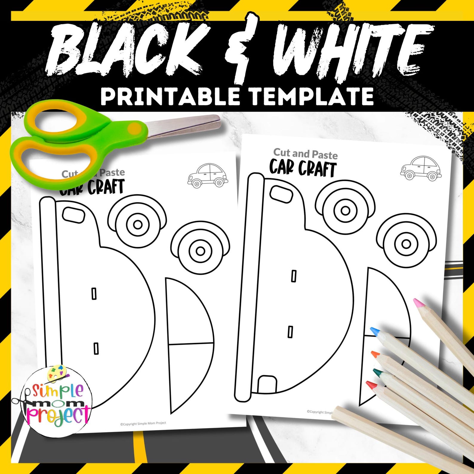 Printable Preschool Car Craft Template | Instant Download | Car ...