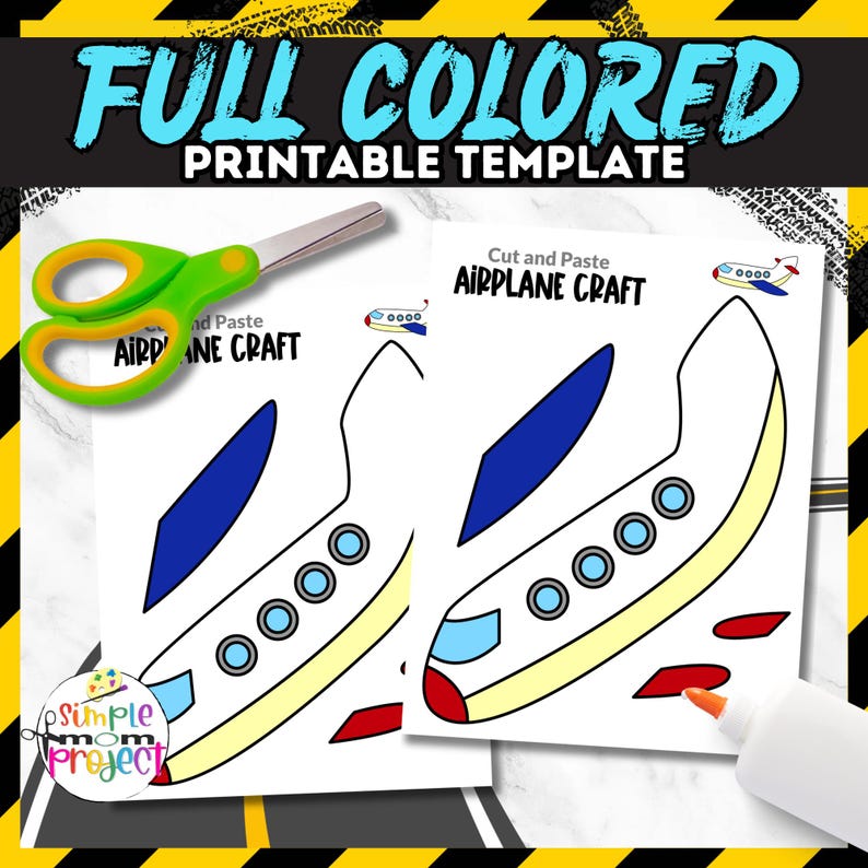 Printable Preschool Airplane Craft Activity | Instant Download ...