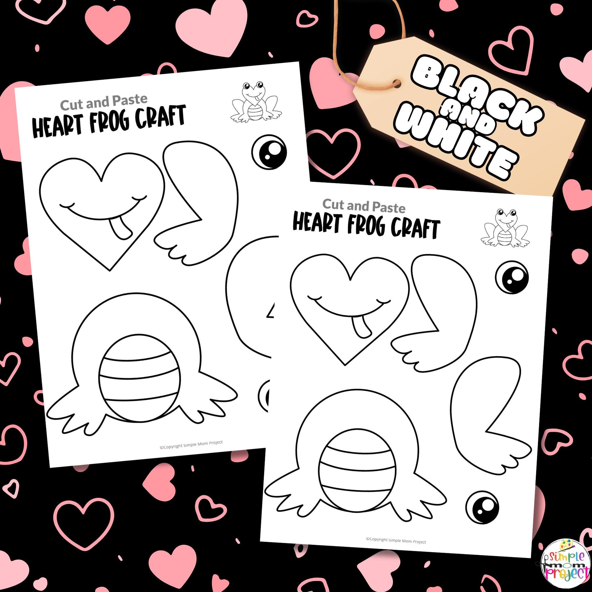 Heart Frog Printable Craft for Kids | Heart Frog Craft | Heart Frog ...