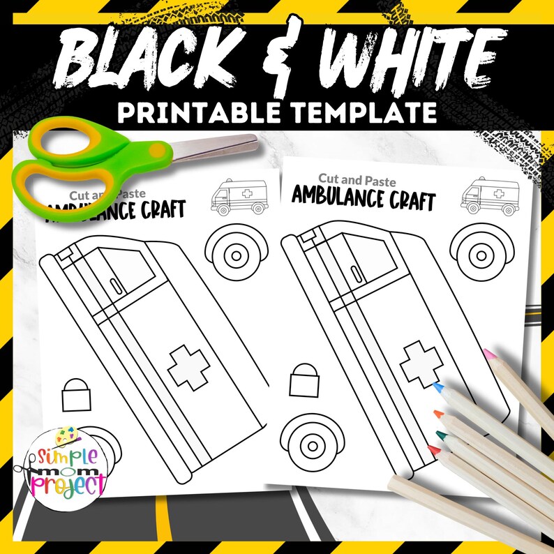 Printable Preschool Ambulance Craft Activity | Instant Download ...