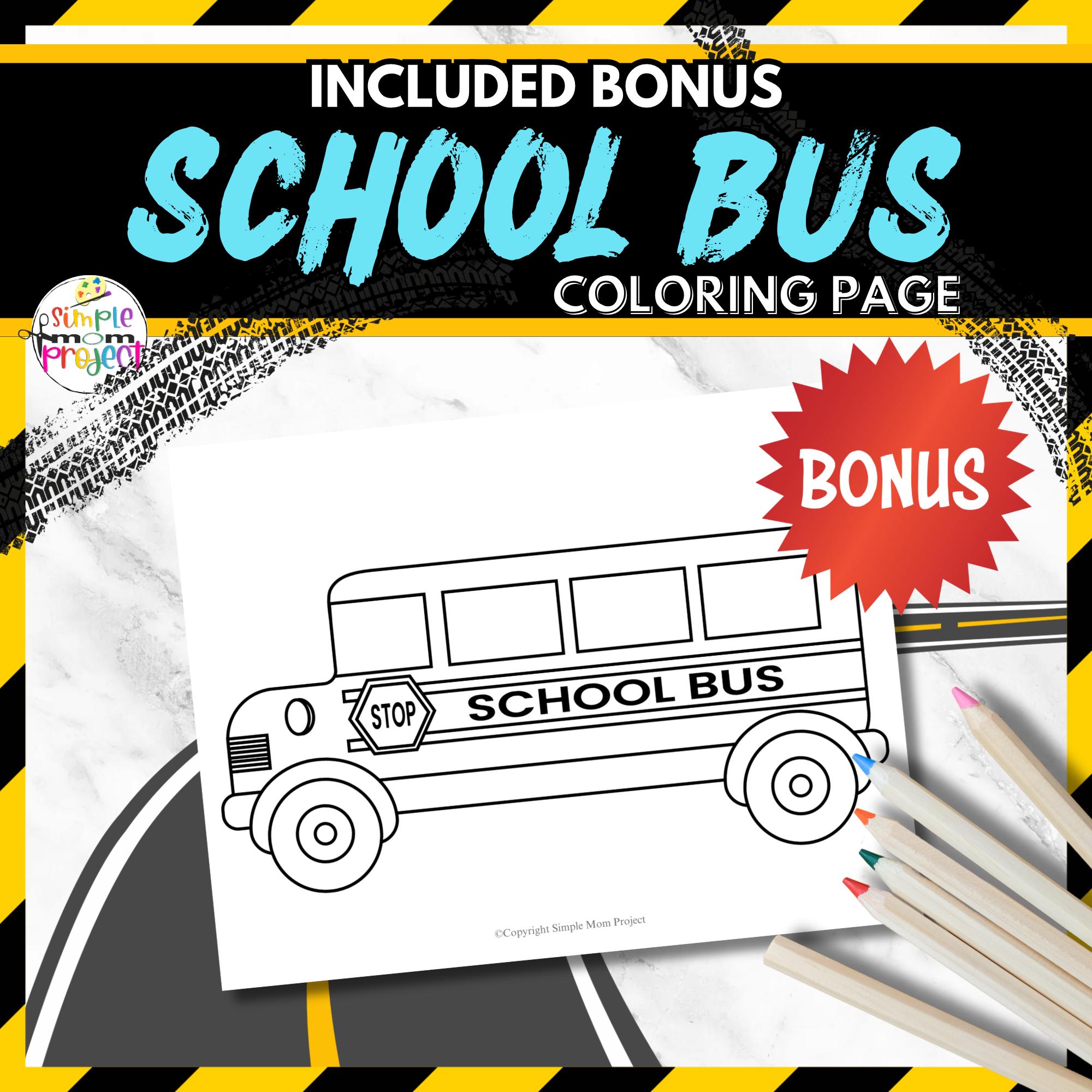School Bus Craft Activity: Printable Cut & Paste Template (digital ...