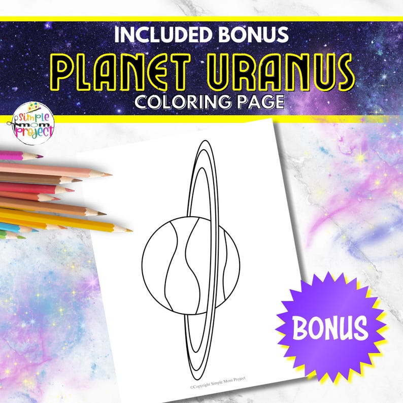 Uranus Printable Digital Download Craft | Educational | Uranus Space ...