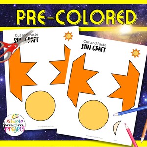 Sun Craft Printable: Solar System Activity, Montessori Education ...