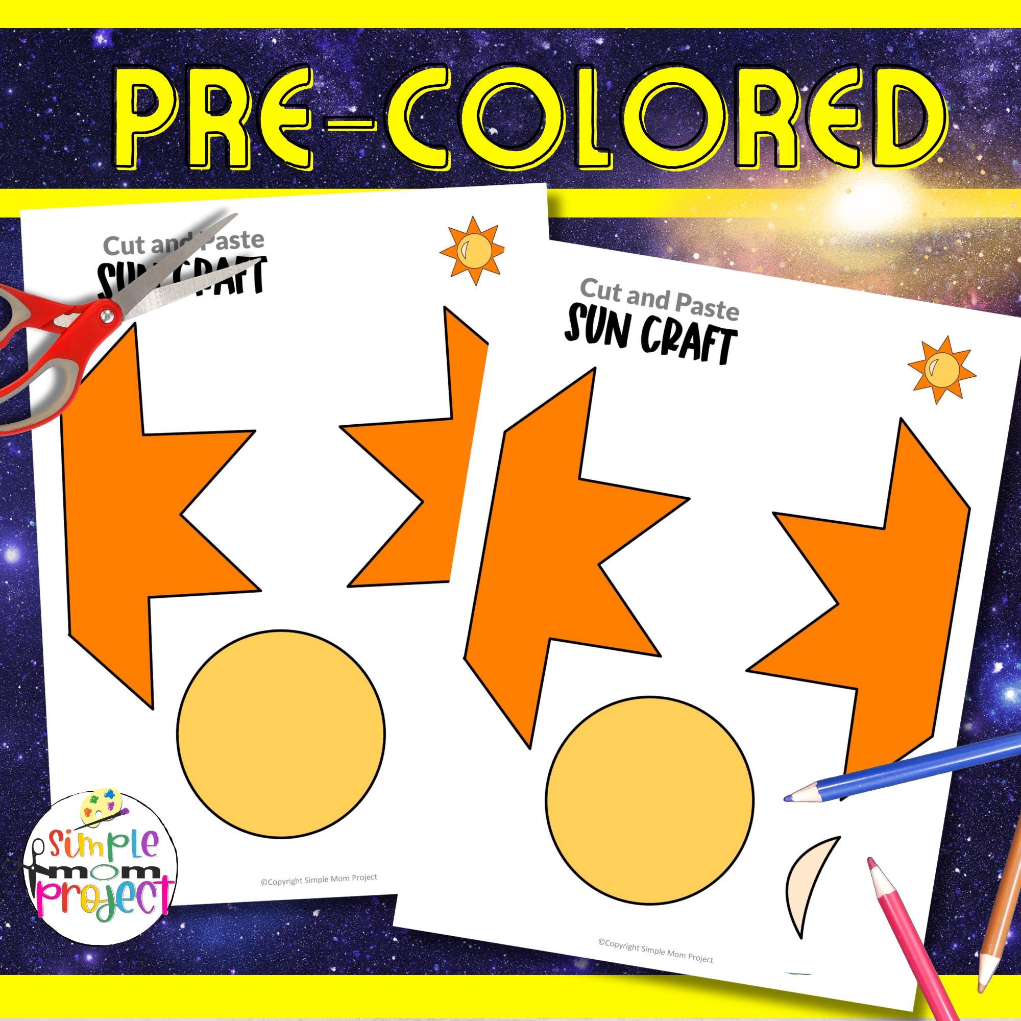 Sun Craft Printable: Solar System Activity, Montessori Education ...
