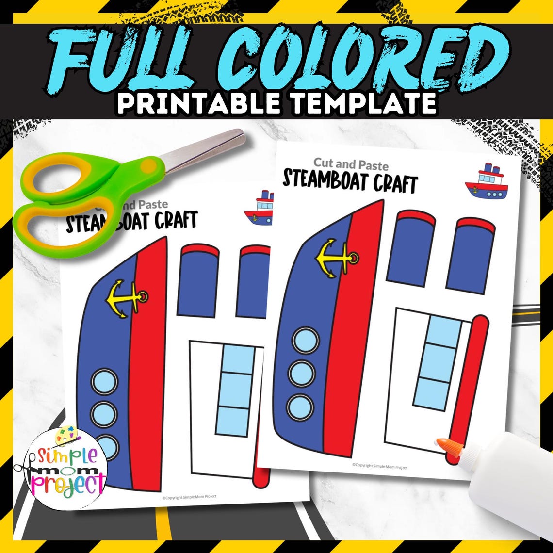 Printable Steamboat Craft Template | Instant Download | Steamboat ...
