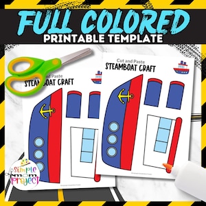 Printable Steamboat Craft Template | Instant Download | Steamboat ...