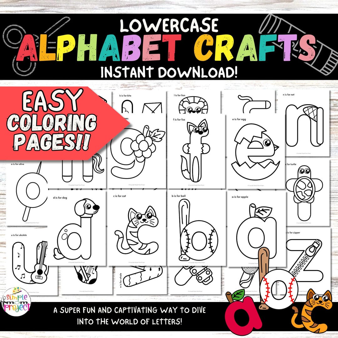 26 Small Lowercase Alphabet Coloring Book | Preschool Worksheets | for ...
