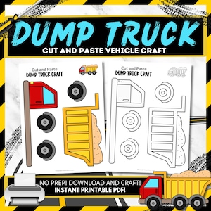Printable Preschool Dump Craft Template | Instant Download | Dump Truck ...