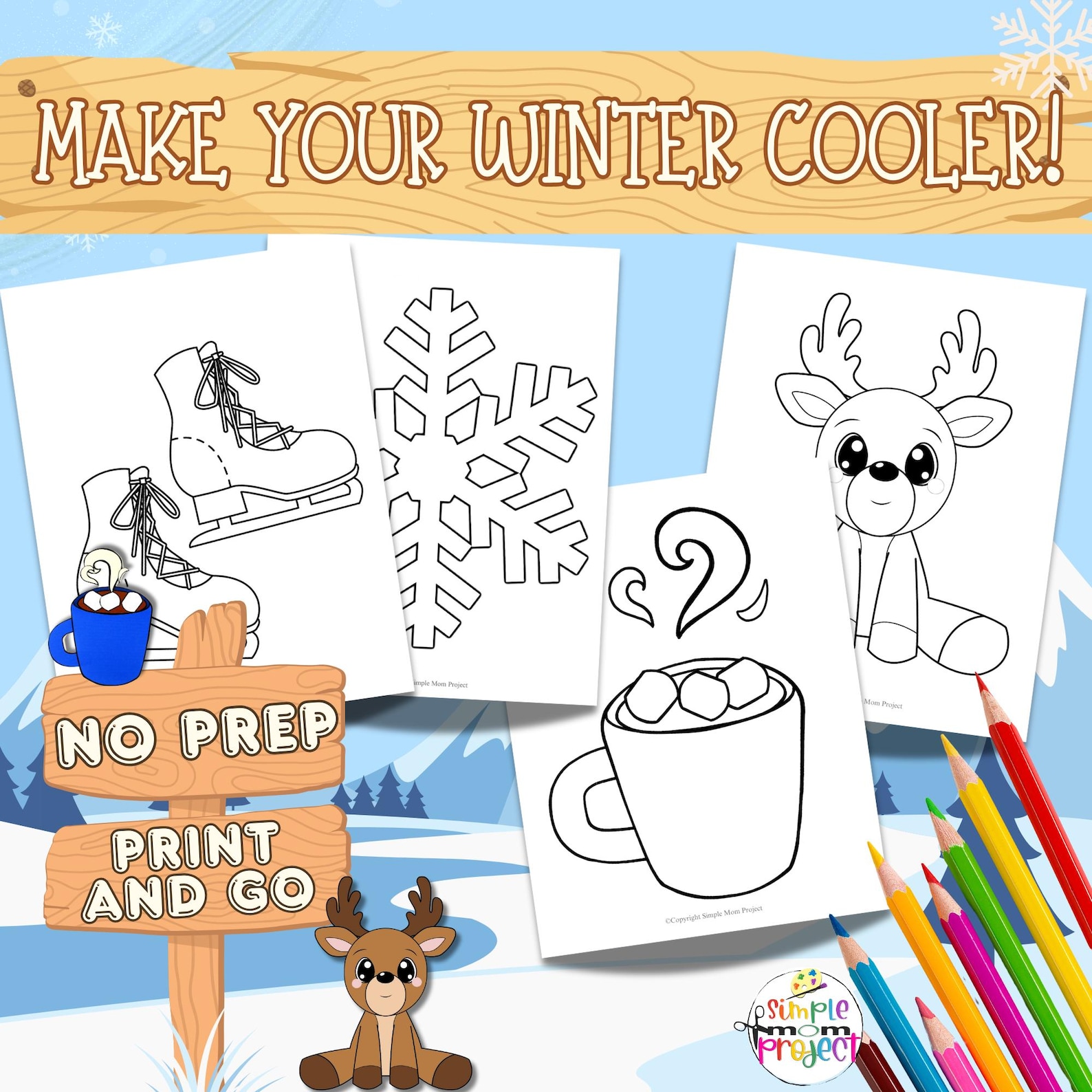 50+ Winter Templates | Winter Coloring Pages | Winter Theme Activity ...