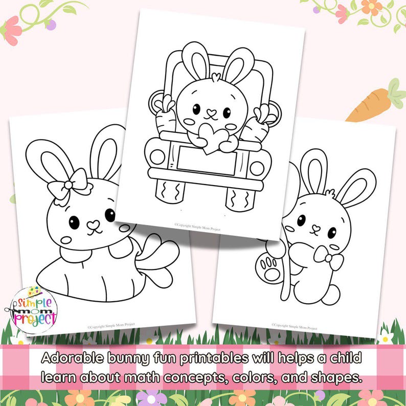 Charming and Cute Kawaii Bunny Coloring Pages for Springtime Fun ...