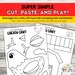 15 Farm Animal Cut and Paste Craft, Barnyard Crafts, Black and White ...