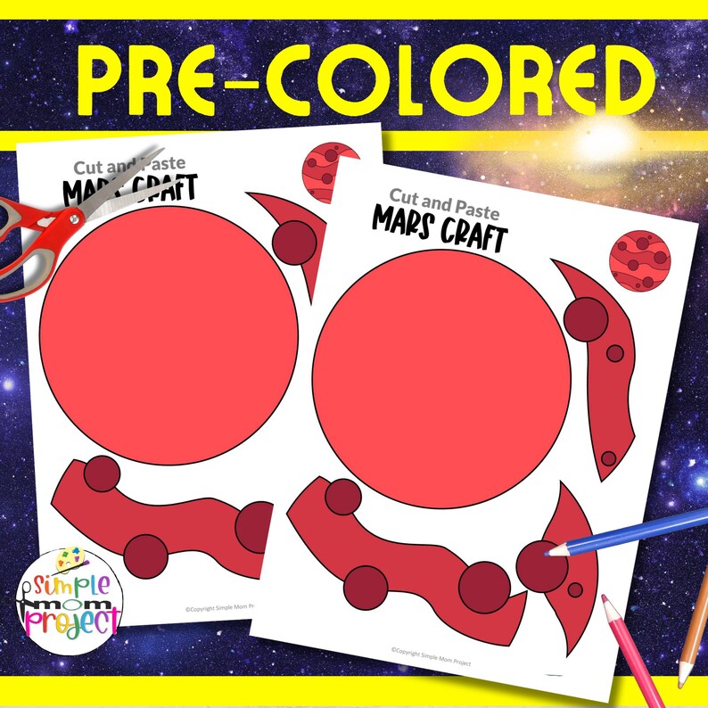 Mars Printable Digital Download Craft | Educational | Mars Space ...