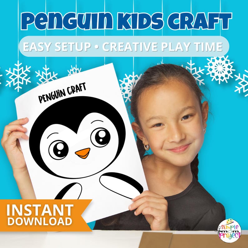 Penguin Paper Bag Puppet Printable | Winter Craft | Arctic Animal ...