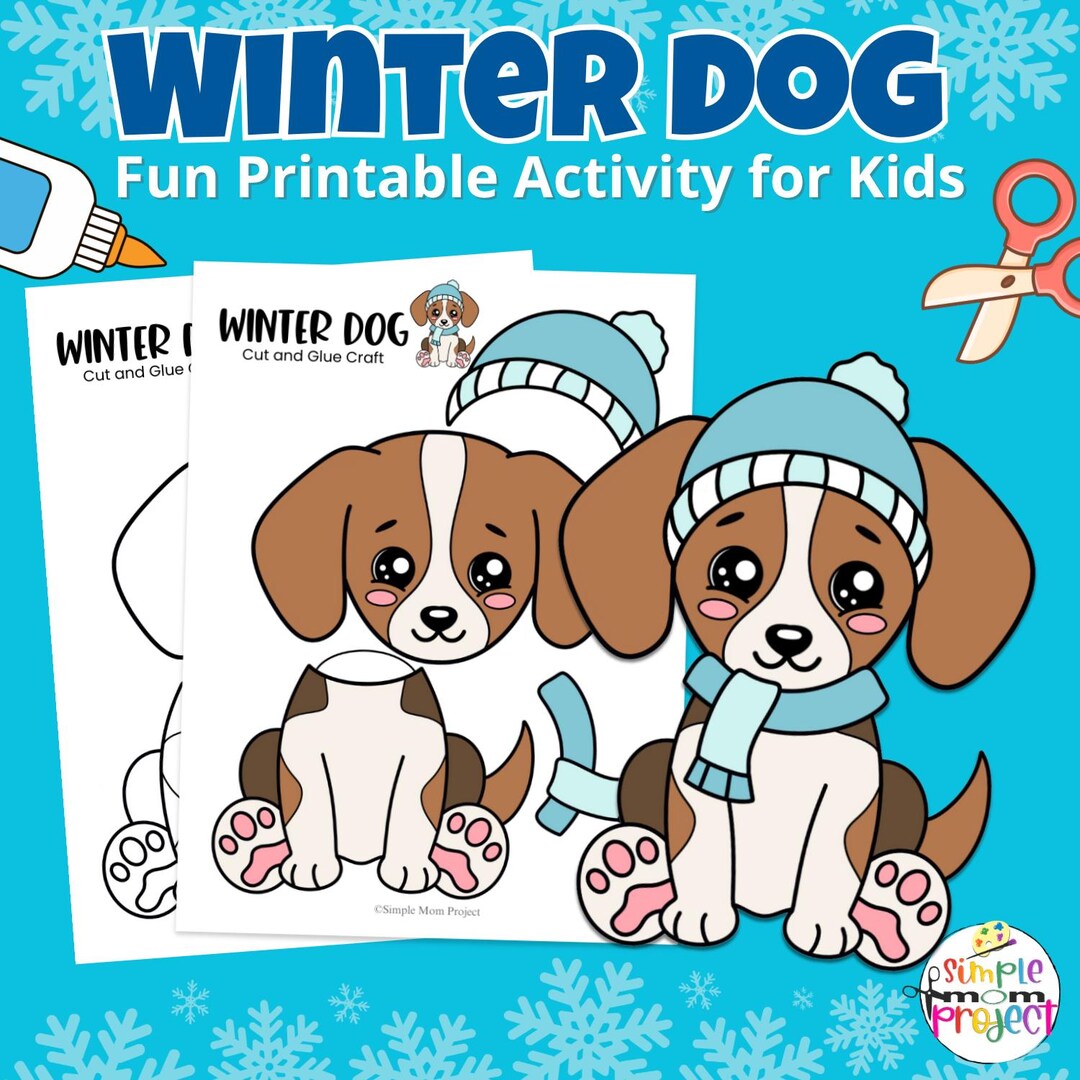 Printable Dog Craft Template: Cut & Paste Activity (PDF Download) - Etsy