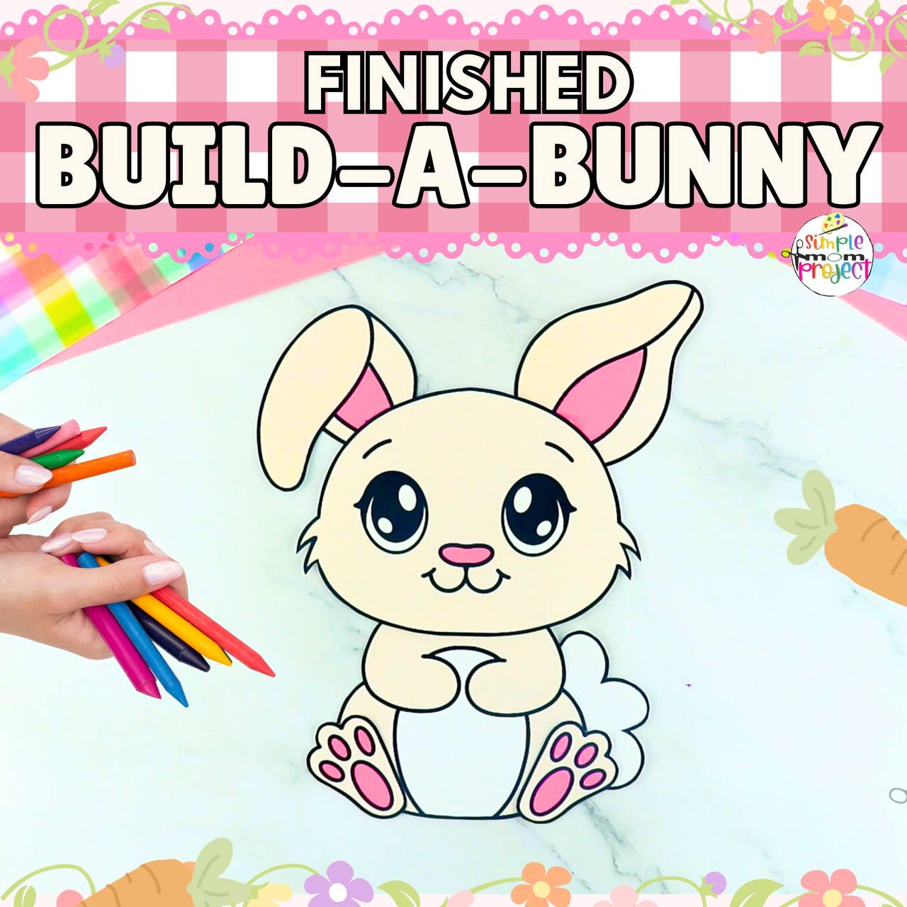Build-a-bunny Craft Printable: Spring Cut & Paste Activity (PDF) - Etsy