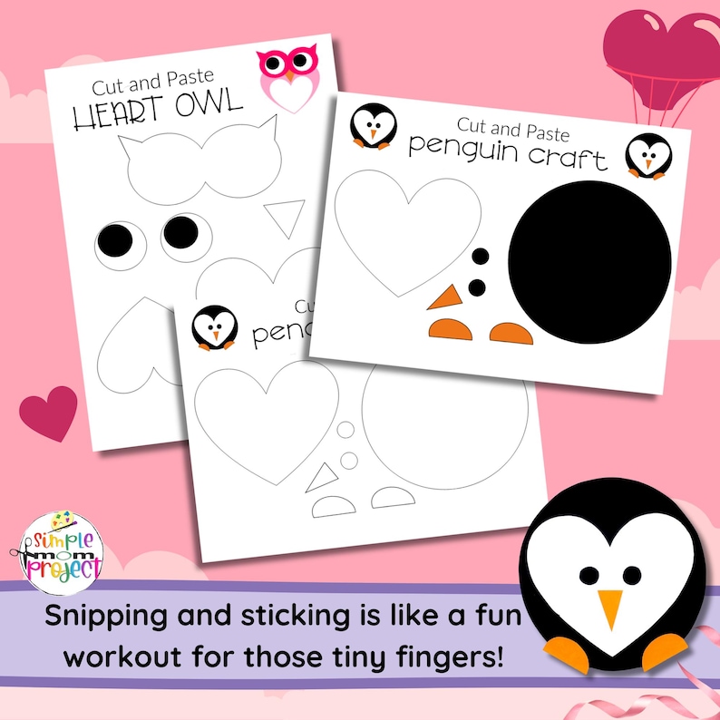 20 Heart Animal Printable Crafts | Fun Heart Animal Template Activities ...