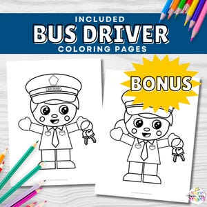Bus Driver Printable Paper Craft for Kids | Pre-colored | Black & White ...