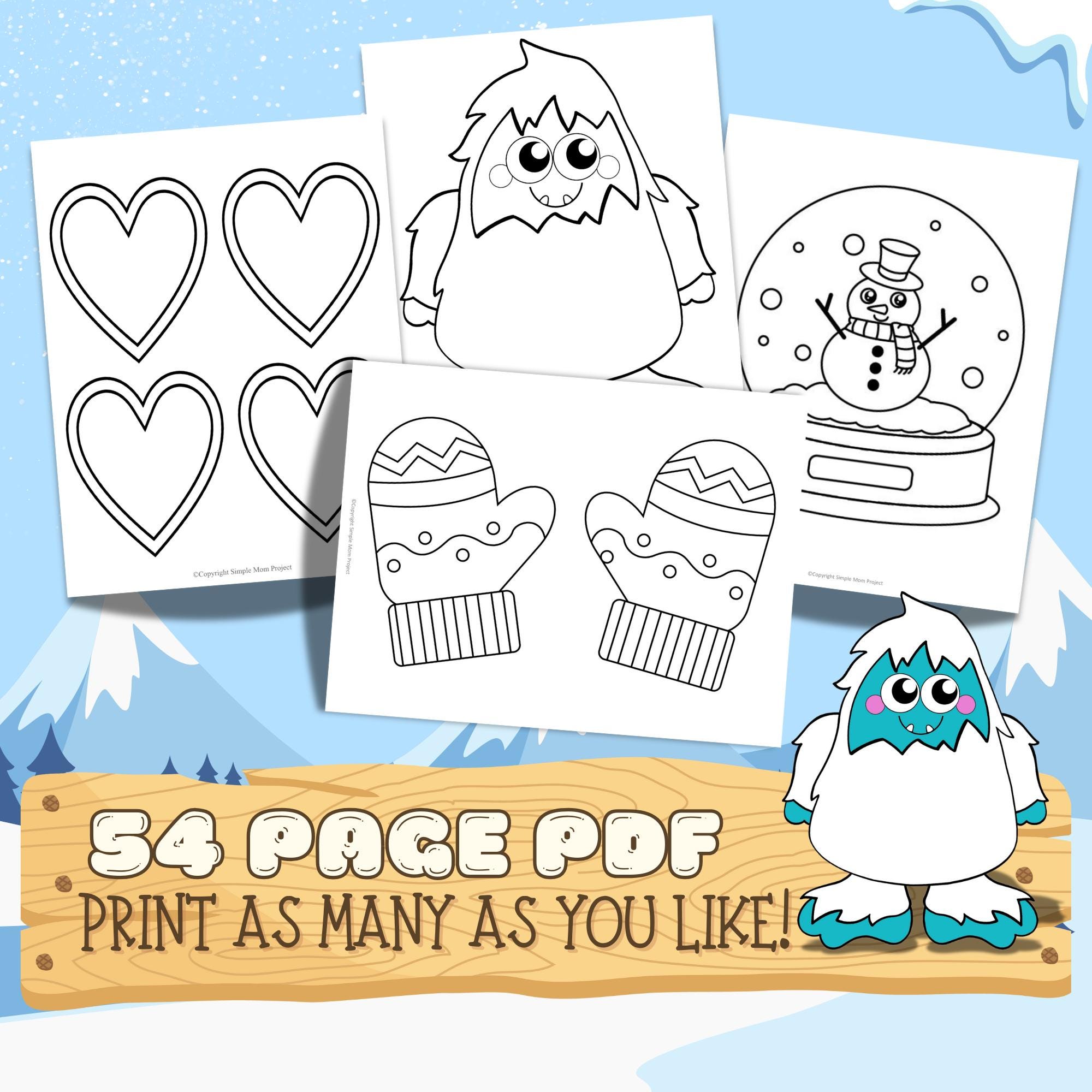 50+ Winter Templates | Winter Coloring Pages | Winter Theme Activity ...