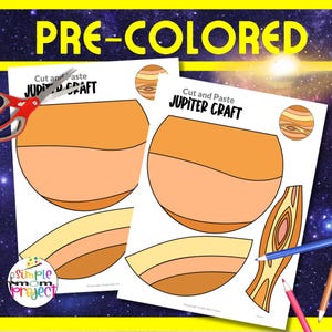 Jupiter Cut and Paste Craft: Solar System Activity (printable PDF) - Etsy