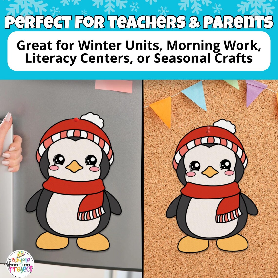 Penguin Craft Template Printable | Winter Kids Activity | Preschool ...