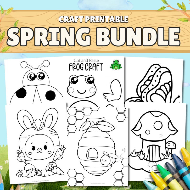 100+ Spring Cut and Paste, Spring Stencils, Spring Coloring Pages ...