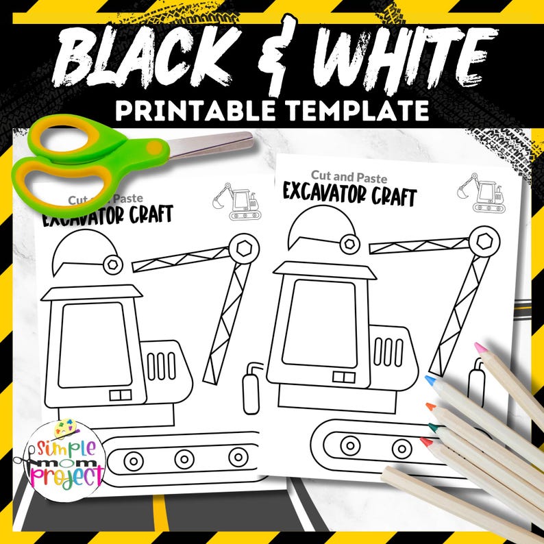 Easy Build an Excavator Preschool | Instant Download | Excavator ...