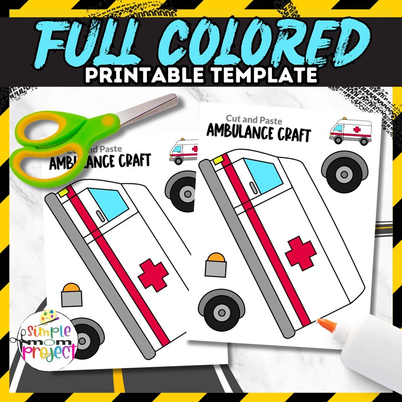 Printable Preschool Ambulance Craft Activity | Instant Download ...