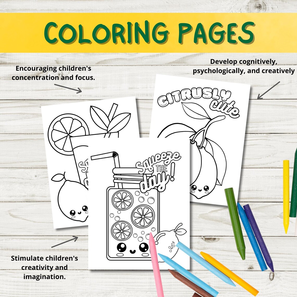 10 Adorable Lemon Coloring Pages | Lemon Worksheets | Fruit Activity ...