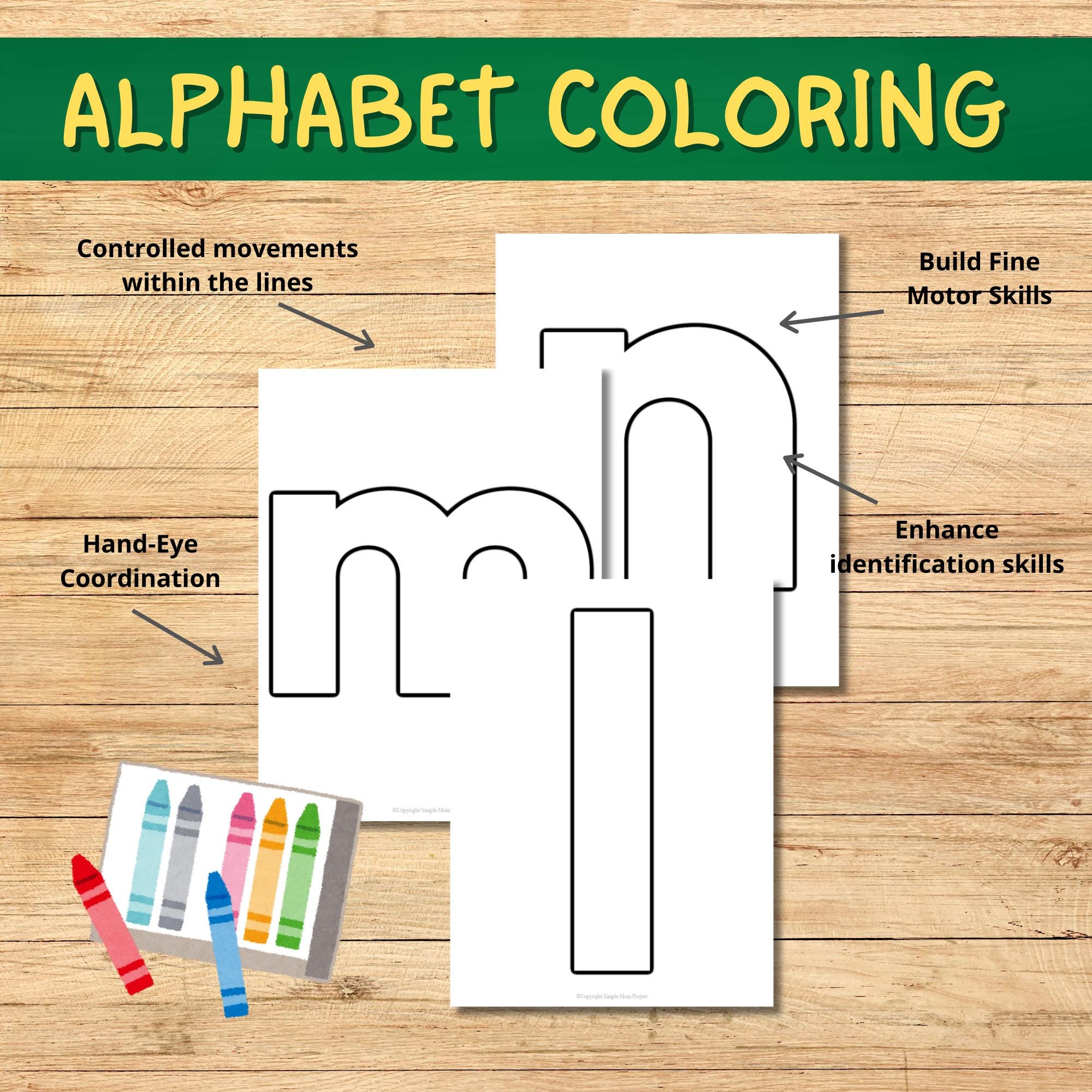 Lowercase Alphabet Coloring Pages: A-Z Letter Recognition (PDF) - Etsy