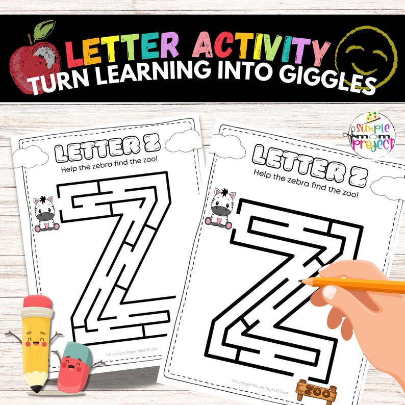 Letter Z Activity Book: Printable Worksheets & Coloring Pages (PDF ...