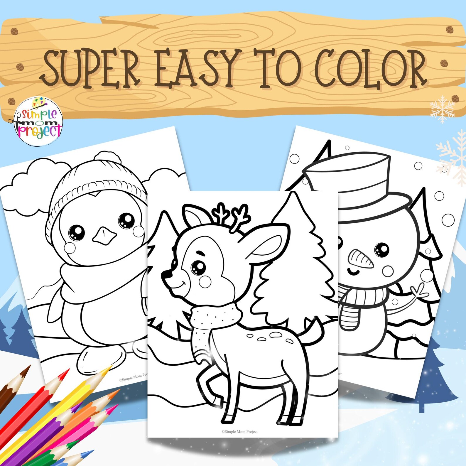 22 Winter Animal Coloring Printable | Winter Printable Animals for Kids ...
