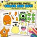 Build-a-monster Craft: 10 Full Colored Activities (PDF Pattern) - Etsy