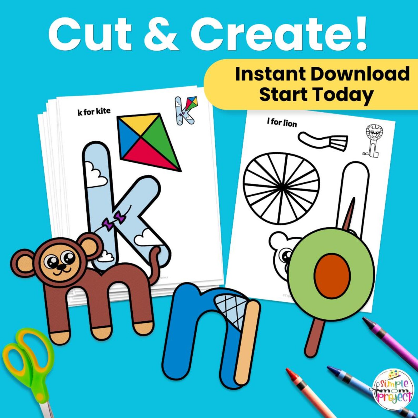 Ultimate Lowercase Alphabet Crafts | ABC Cut and Paste Printables ...