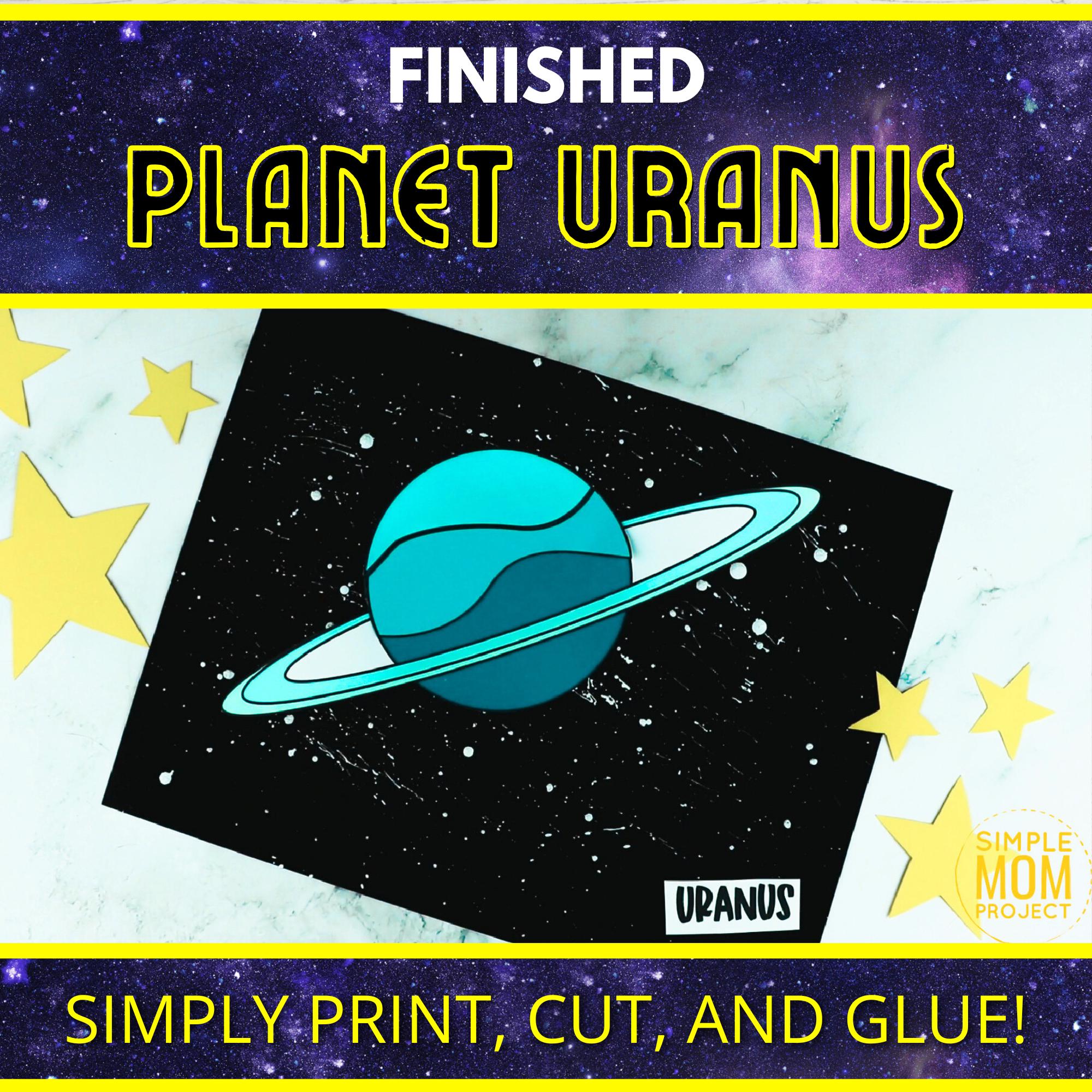 Uranus Craft Printable: Solar System Cut & Paste Activity (digital ...