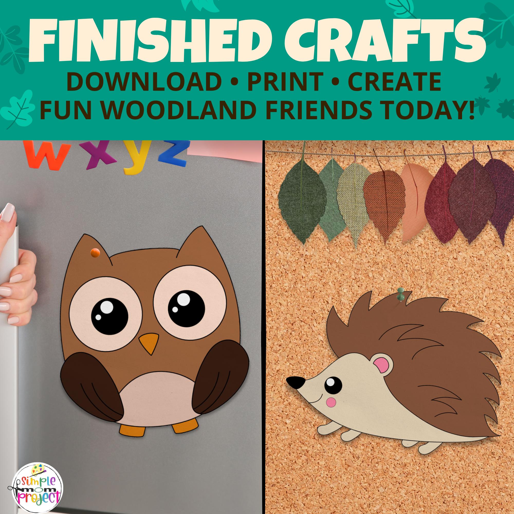 Woodland Animal Crafts Printable | Cut and Paste Templates | Kids PDF ...