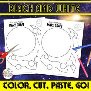 Mars Craft Printable: Cut and Paste Activity (digital Download) - Etsy