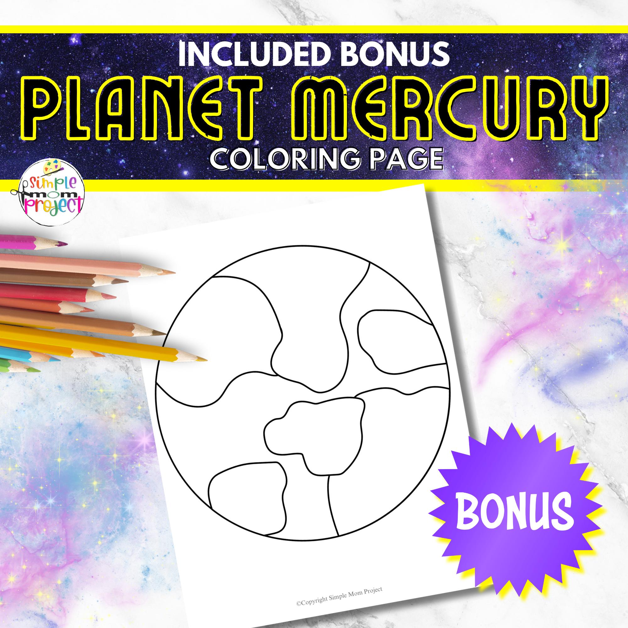 Mercury Planet Craft: Cut and Paste Activity (digital Download) - Etsy