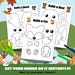 10 Black and White Woodland Animal Cut and Glue Craft Activity ...