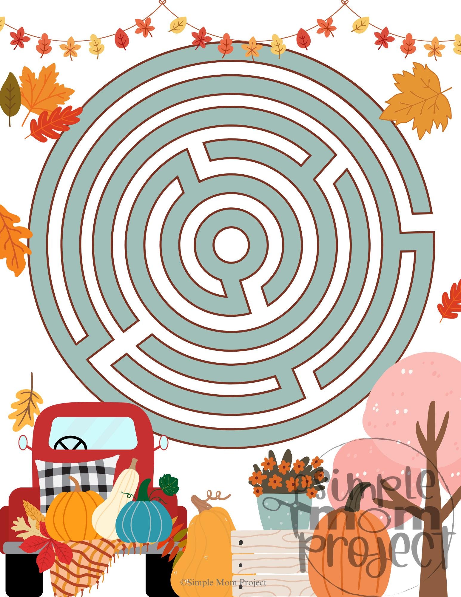 10 Fall Mazes | Printable Autumn Mazes | Fall Maze Worksheets for Kids ...