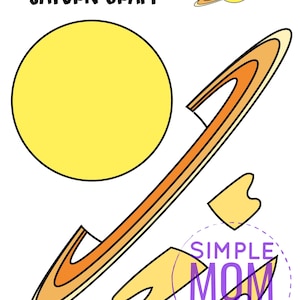 Solar System Cut and Paste Craft, Planet Crafts, Full Colored, Science ...